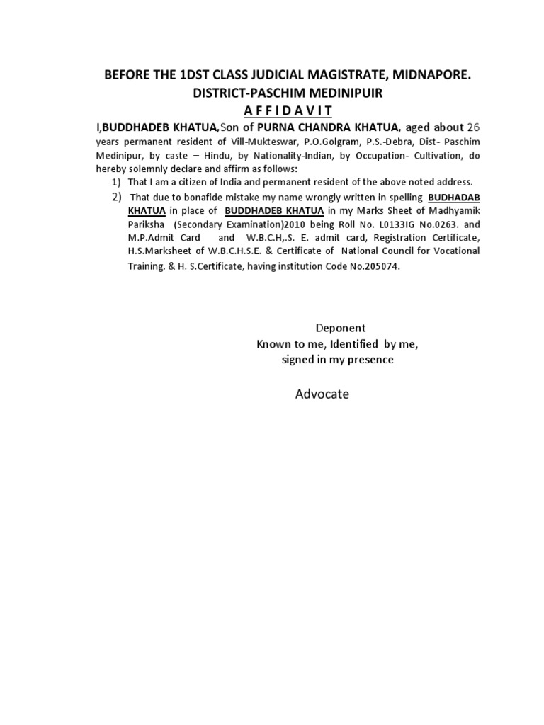 Before The 1dst Class Judicial Magistrate | PDF | Civil Law (Common Law ...