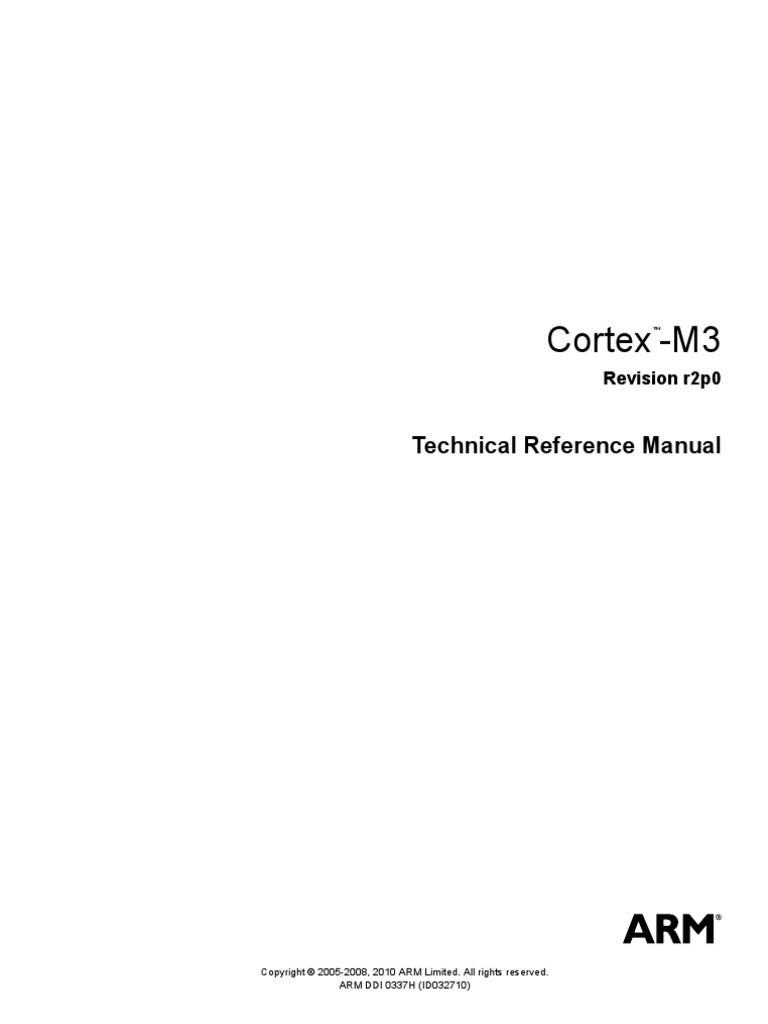 Cortex - M3: Technical Reference Manual | PDF | Arm Architecture | Embedded System