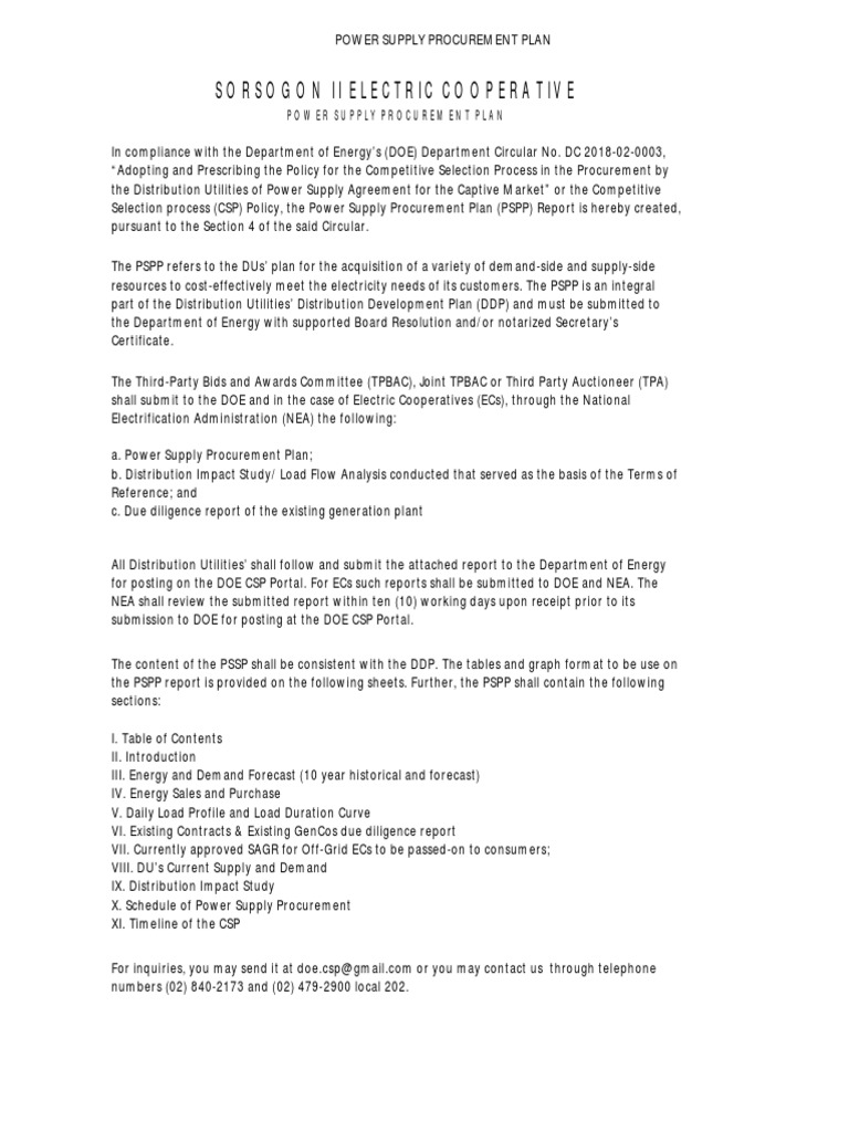 2018-2027 Soreco II PSPP | PDF | Electrical Substation | Kilowatt Hour
