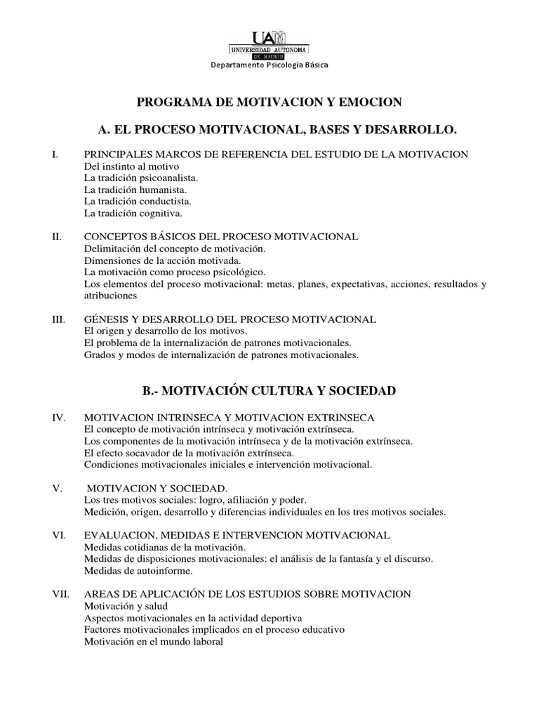 GENERAL Motivaci N y Emoci N | PDF | Motivación | Motivacional