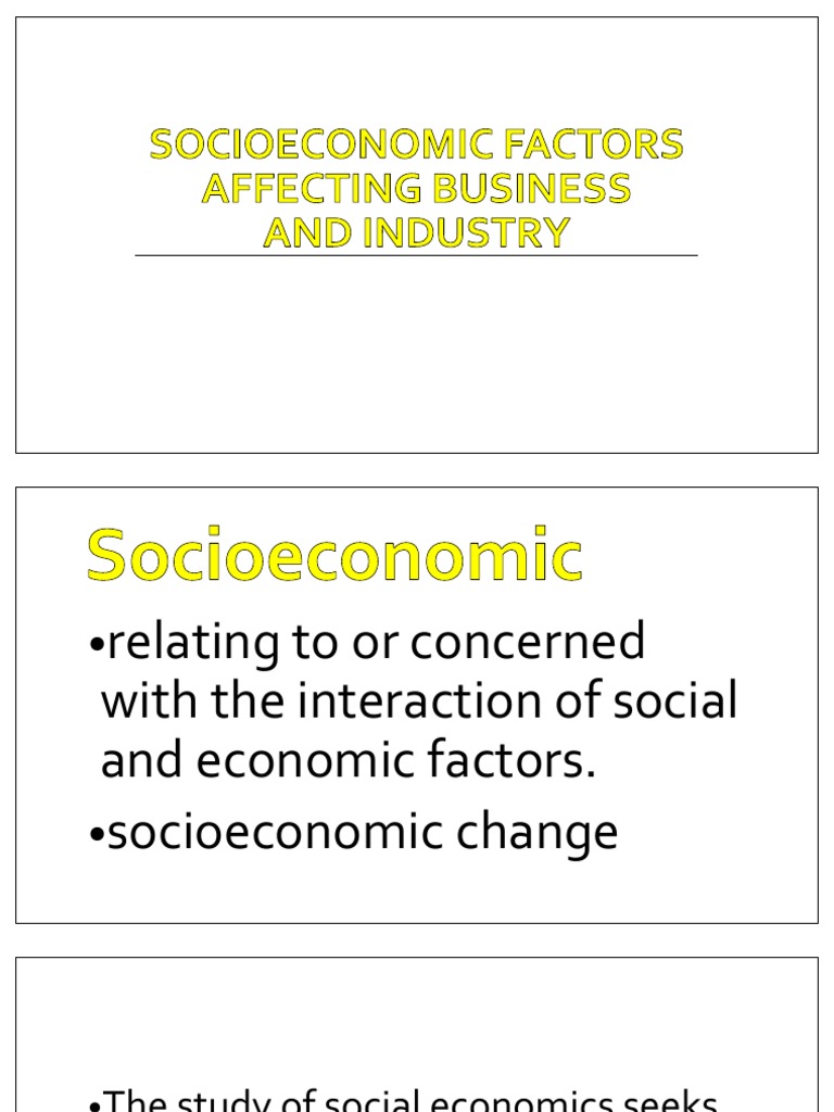 Socioeconomic Factors Affecting Business | PDF | Utility | Marginal Utility