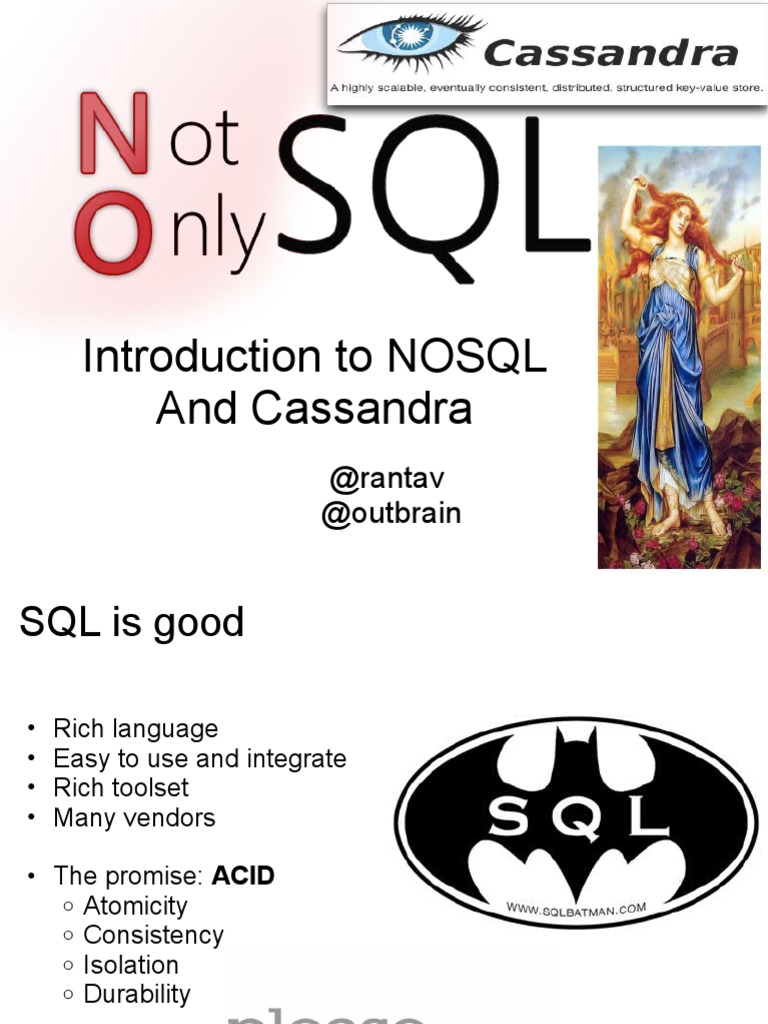 Introduction To NOSQL and Cassandra: @rantav @outbrain | Download Free PDF | No Sql | Computer ...