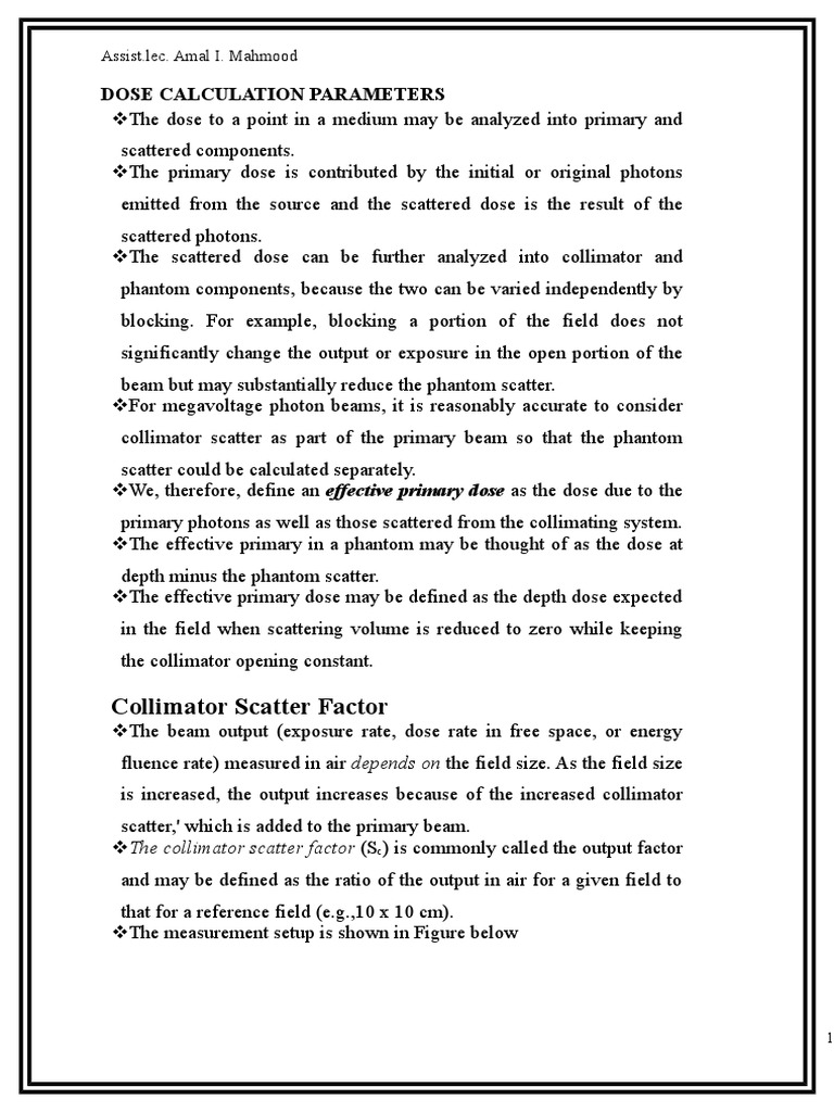 Dose Calculation | PDF | Absorbed Dose | Photon