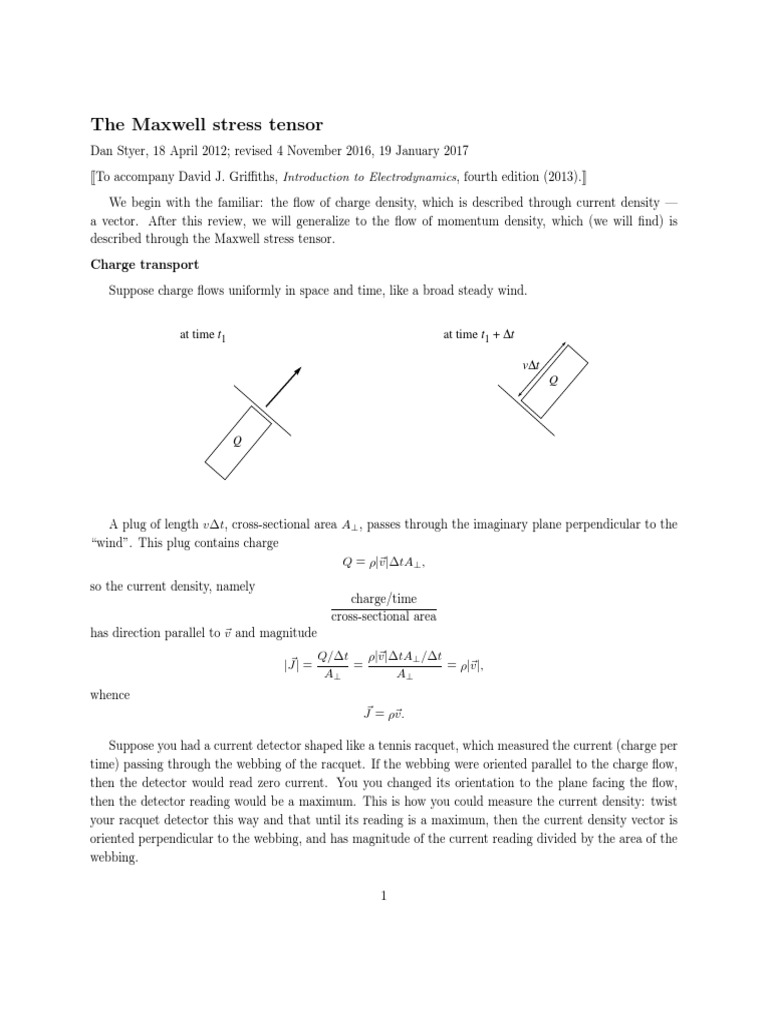 Maxwell Stress Tensor | PDF | Tensor | Euclidean Vector