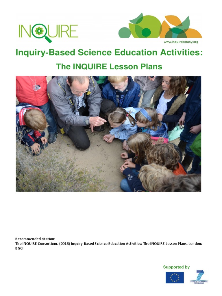 The INQUIRE Lesson Plans | PDF | Hypothesis | Experiment