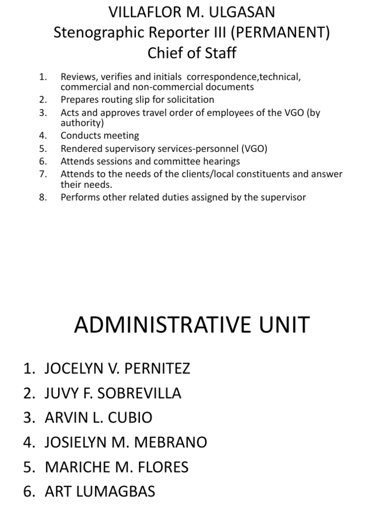 Administrative Support Unit - Vgo | PDF | Business | Leadership