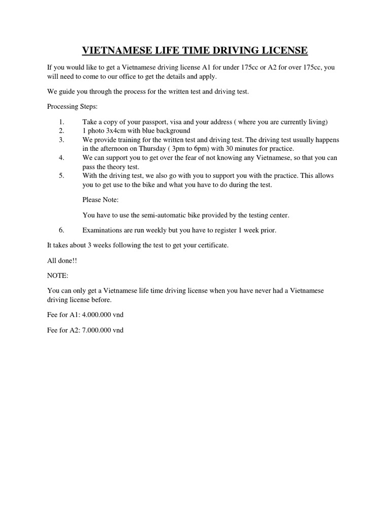 Driving License A1 A2 | PDF | Career & Growth | Technology & Engineering