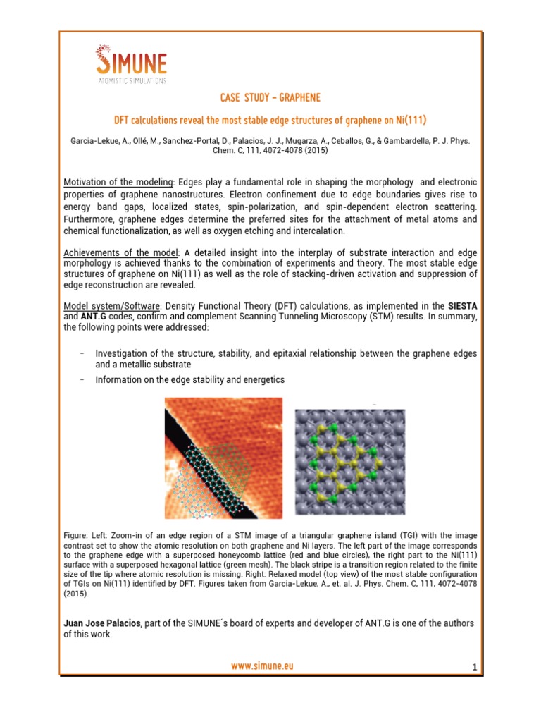 Case Study - Graphene DFT Calculations Reveal The Most Stable Edge ...