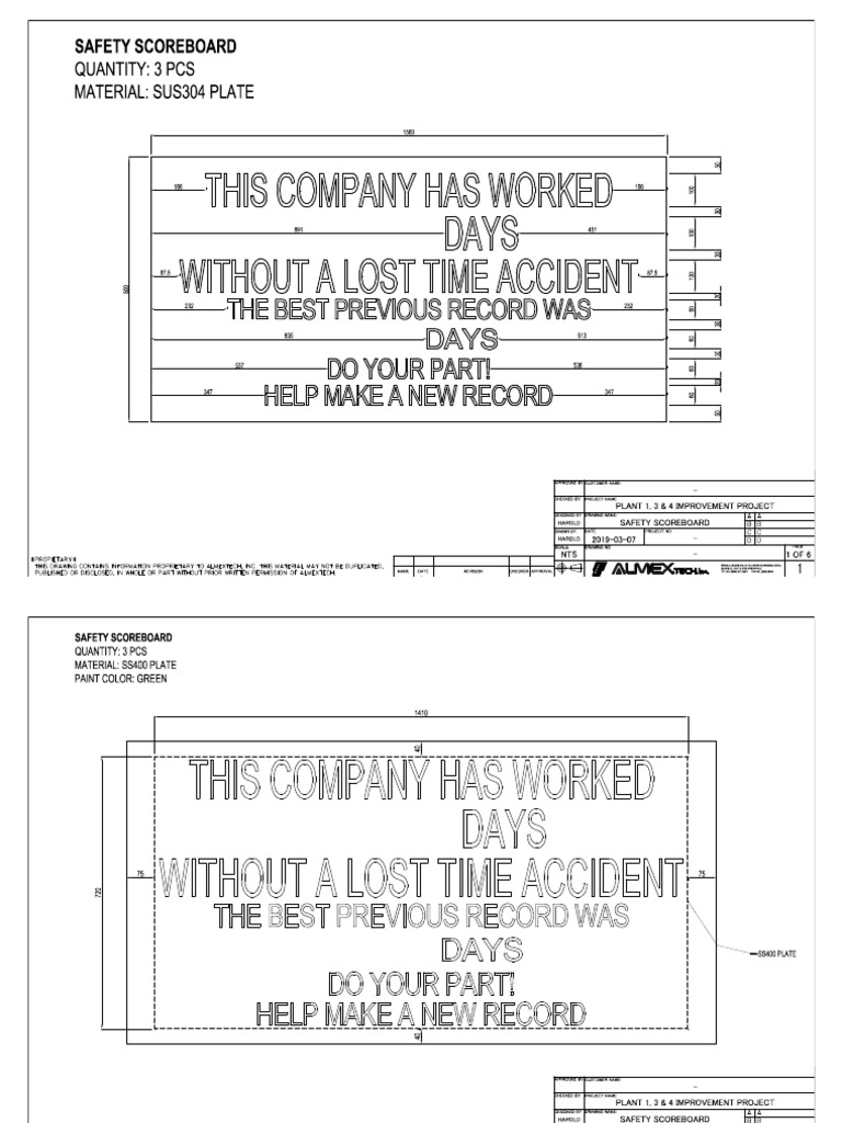 Safety Scoreboard PDF | PDF