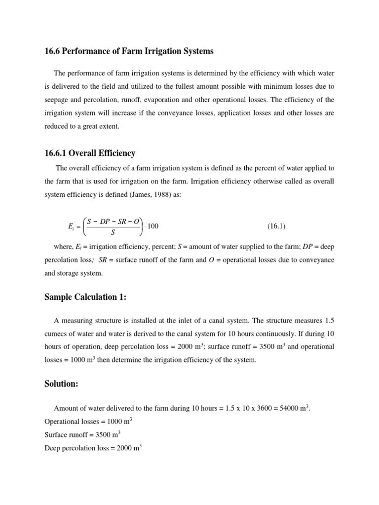 Performance of Irrigation | PDF | Surface Runoff | Irrigation