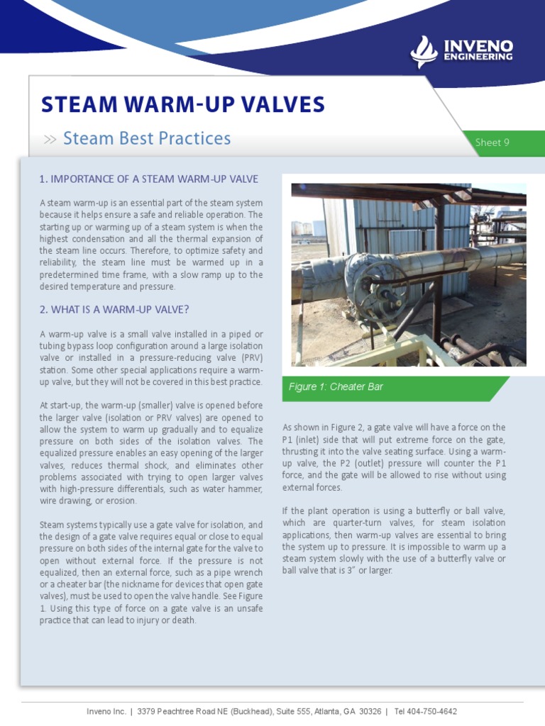 Best Practices for Steam Warm-Up Valves | PDF | Valve | Steam
