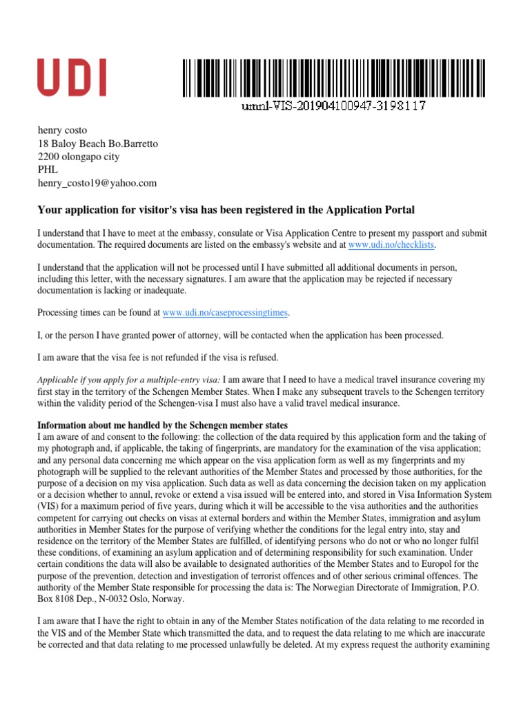 Cover Letter PDF | PDF | Travel Visa | Government