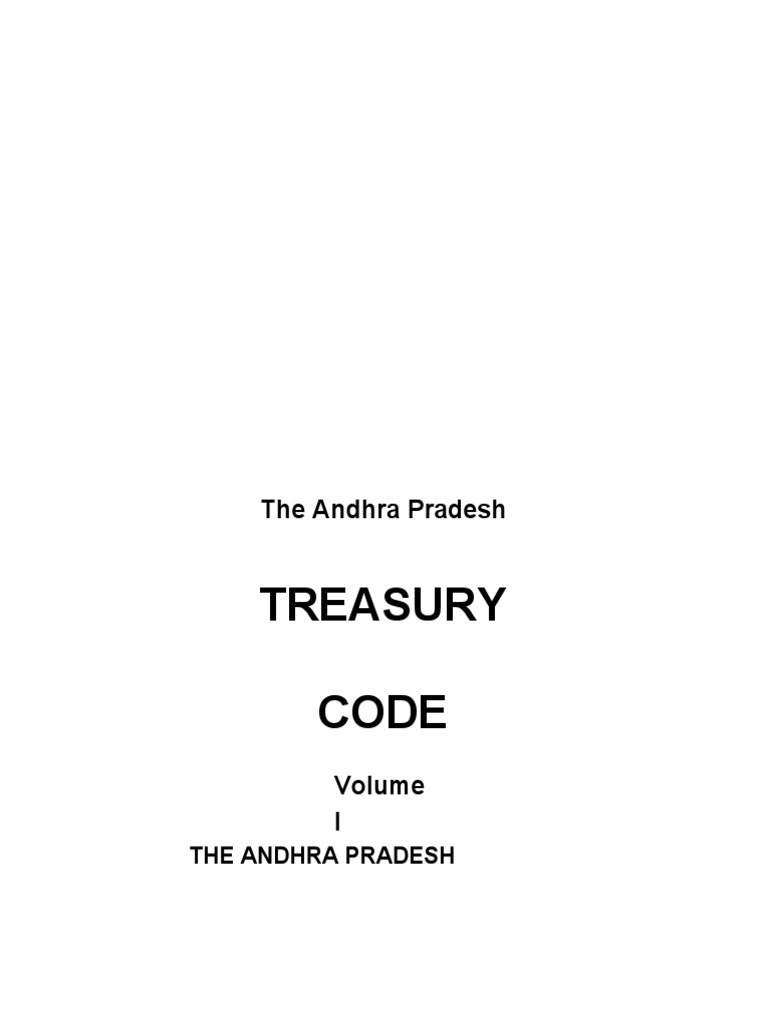 Treasury Code: The Andhra Pradesh | PDF | Payments | Cheque