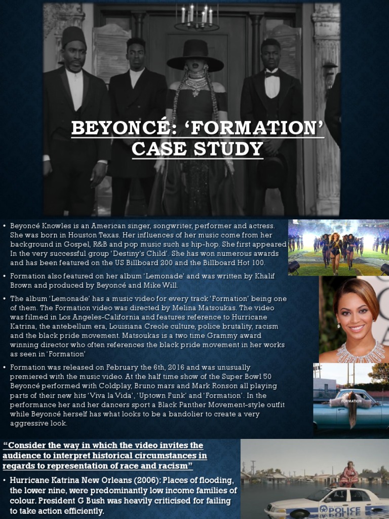 Beyoncé: Formation' Case Study | PDF | Beyoncé | Lemonade (Beyoncé Album)