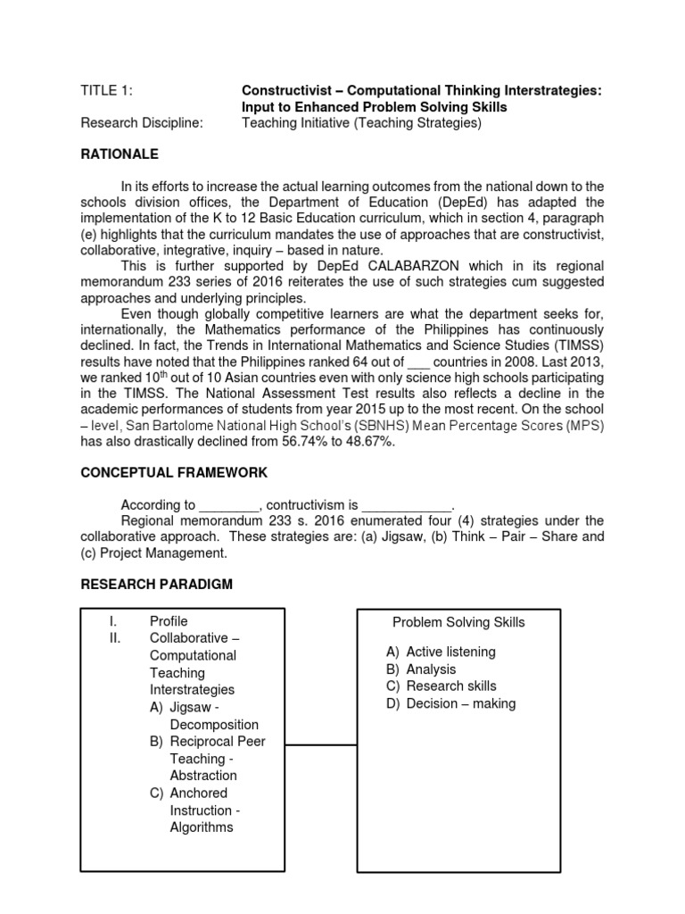 Constructivist Computational Thinking | PDF | Constructivism ...