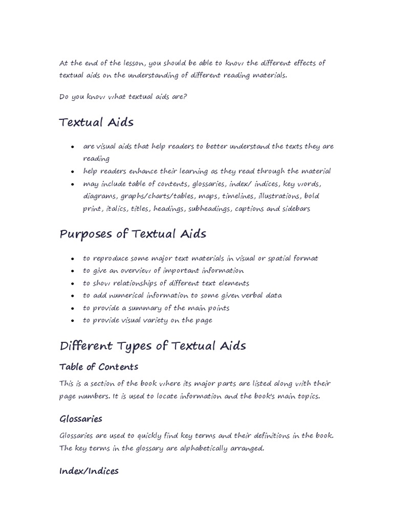 Textual Aids | PDF | Graphics | Books