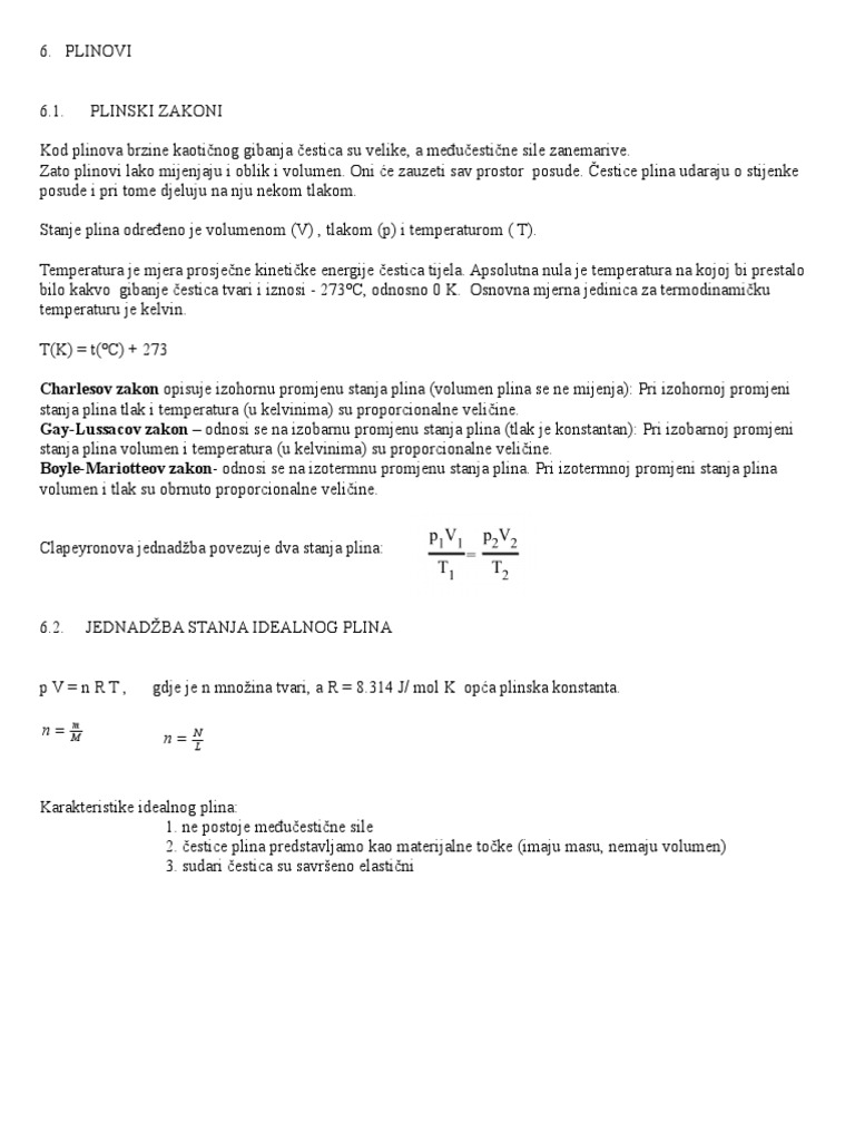 Plinski Zakoni | PDF