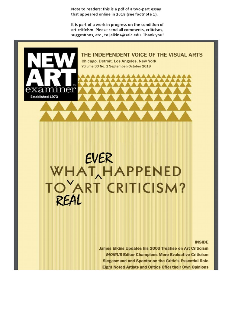 Art Criticism | PDF | Criticism | Art Criticism