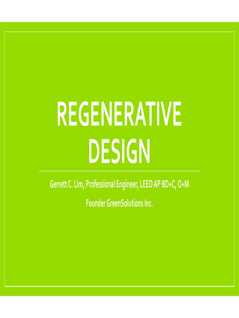Regenerative Design | PDF | Water Heating | Hvac