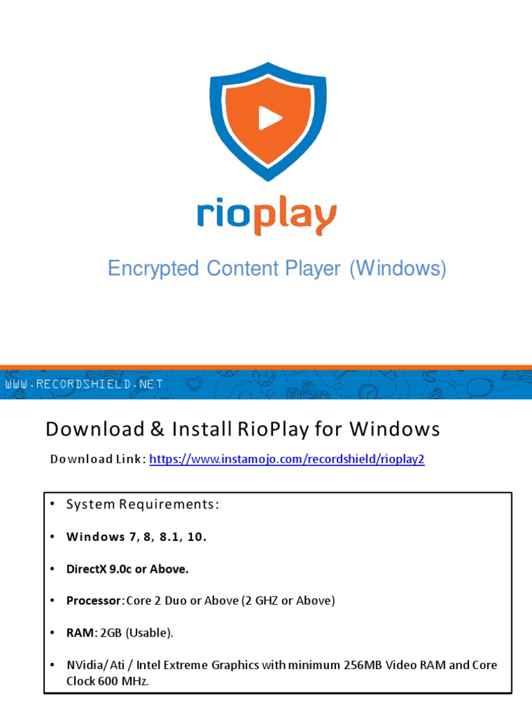 RioPlay Installation and User Guide | PDF | Password | World Wide Web