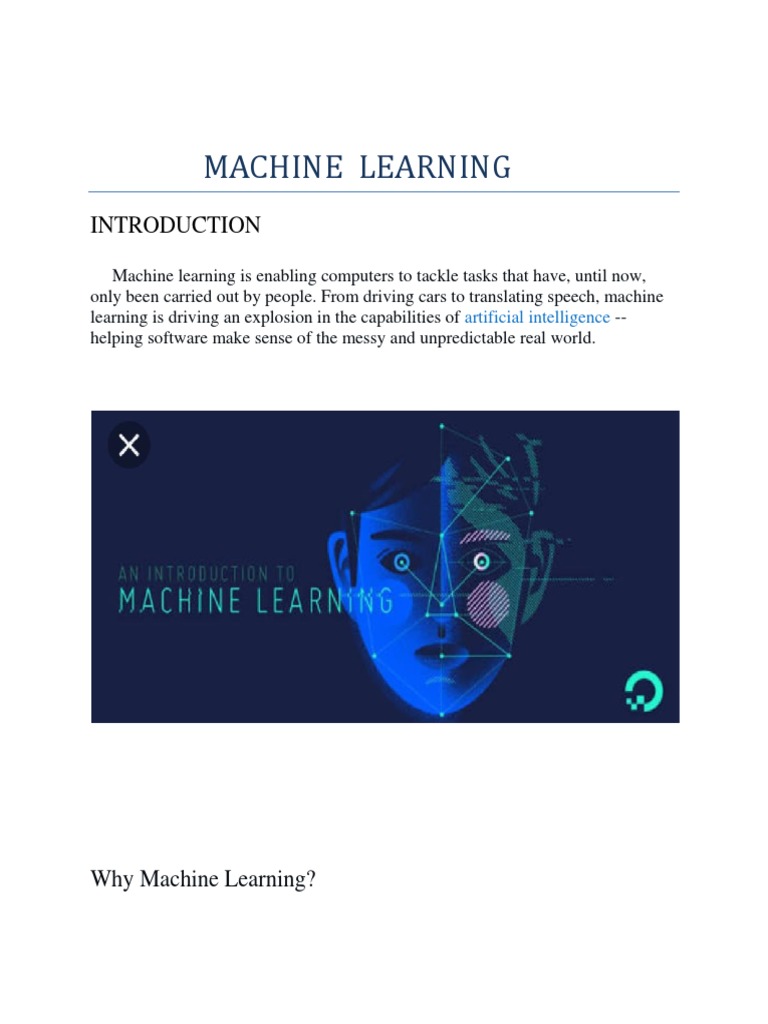 Machine Learning1 | PDF | Machine Learning | Artificial Intelligence