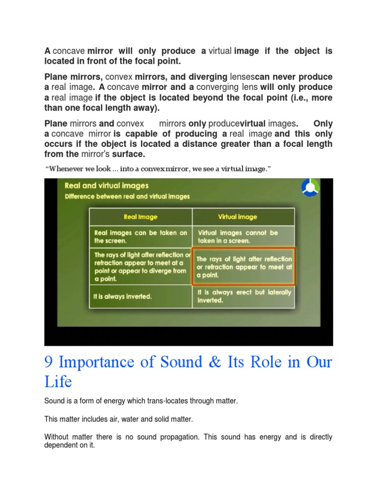 9 Importance of Sound & Its Role in Our Life: Mirrors Only ...