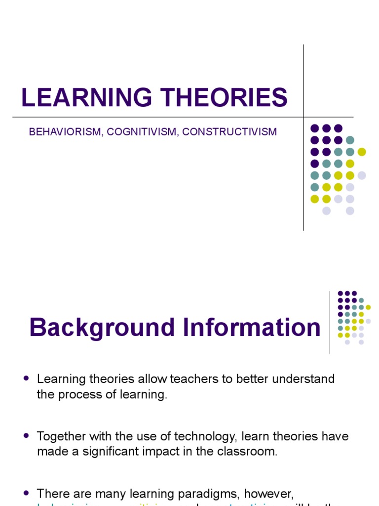 Key Learning Theories Explained | PDF | Behaviorism | Constructivism ...