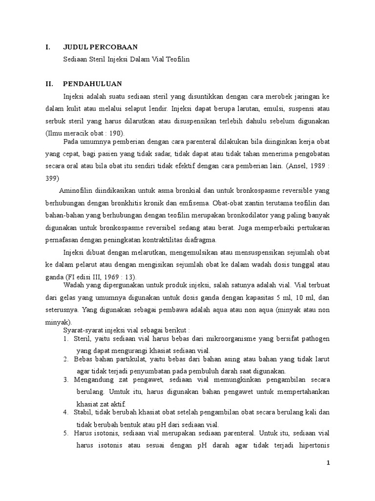 Locked Proposal Teofilin Vial A1 3 | PDF