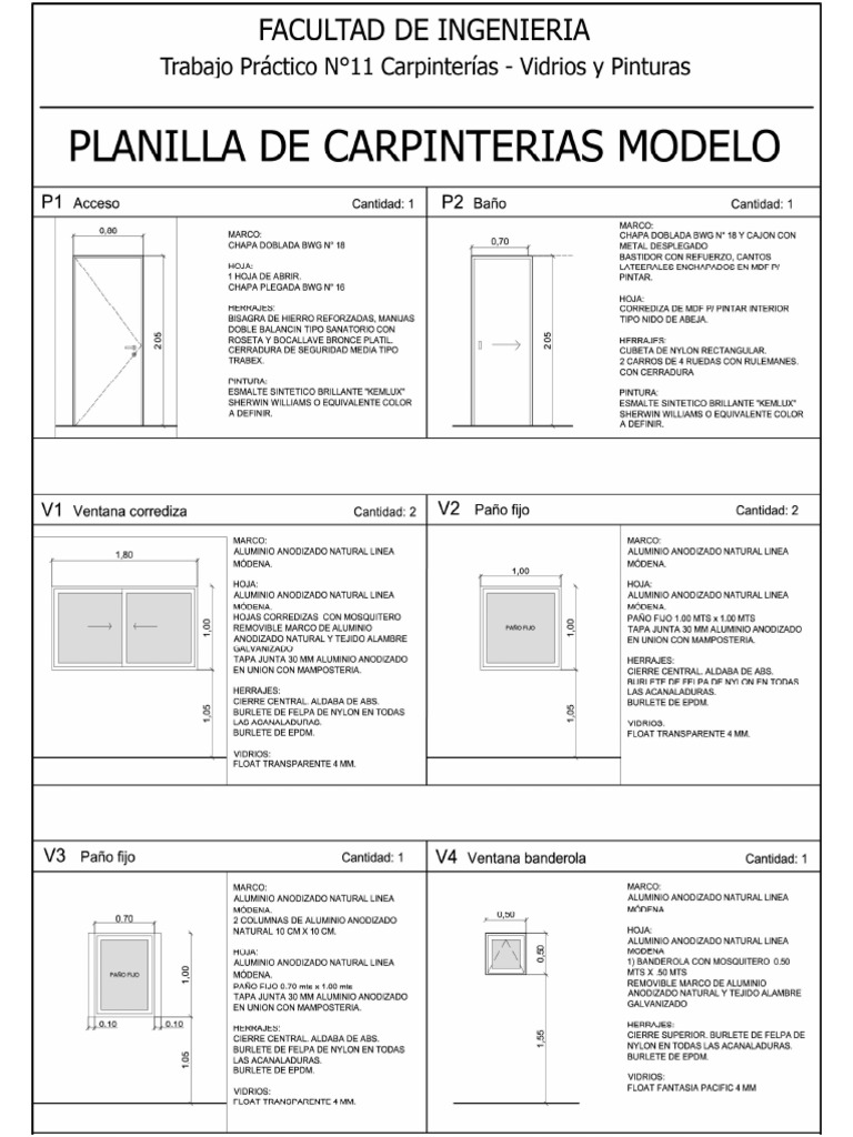 Modelo Planilla Carpinteria | PDF