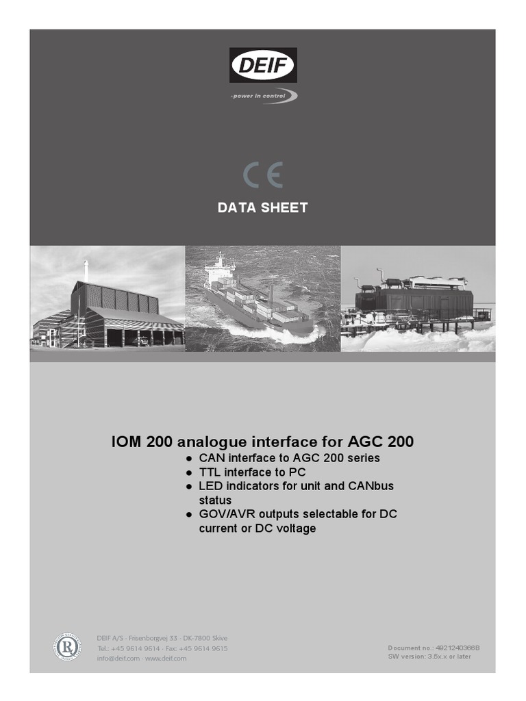 IOM 200 Data Sheet 4921240366 UK | PDF | Computer Engineering ...