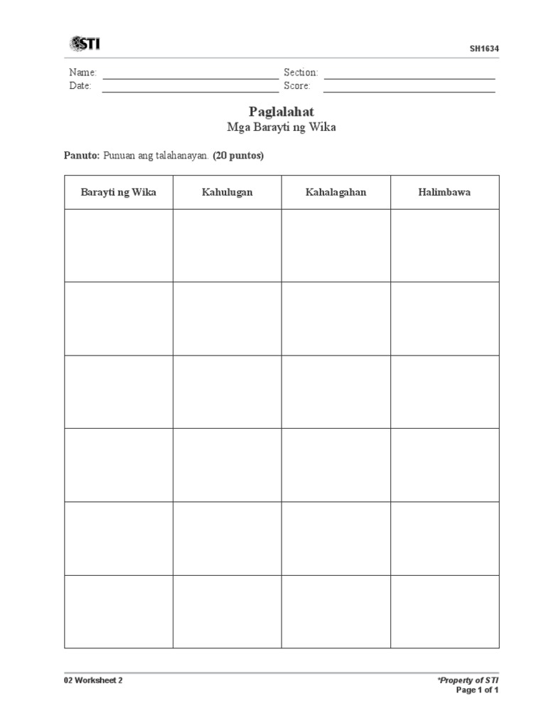 02 Worksheet 2 | PDF