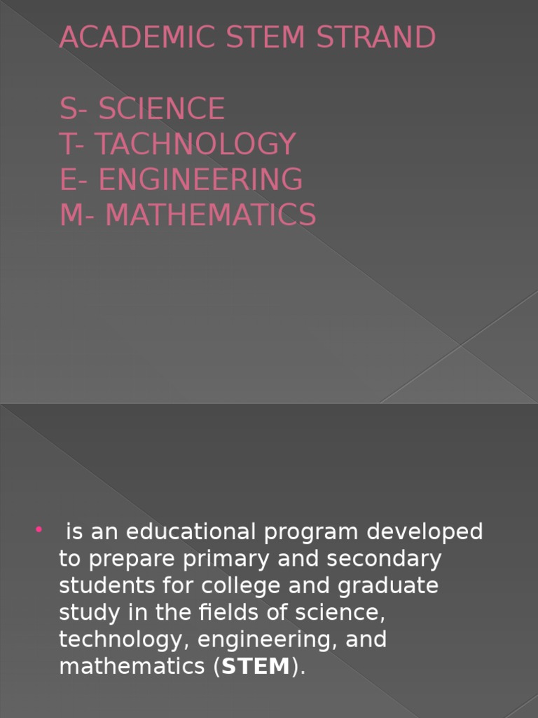Understanding the STEM Strand in Education | PDF | Science, Technology ...