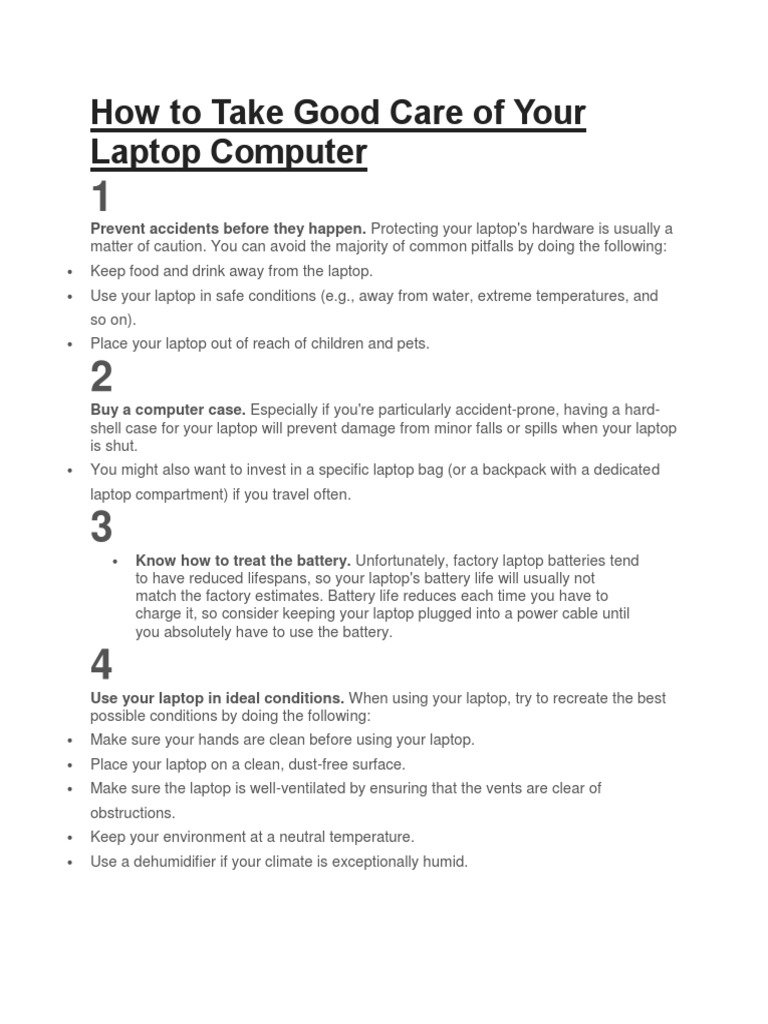 Laptop Care: Essential Maintenance Tips | PDF | Laptop | Computer Program