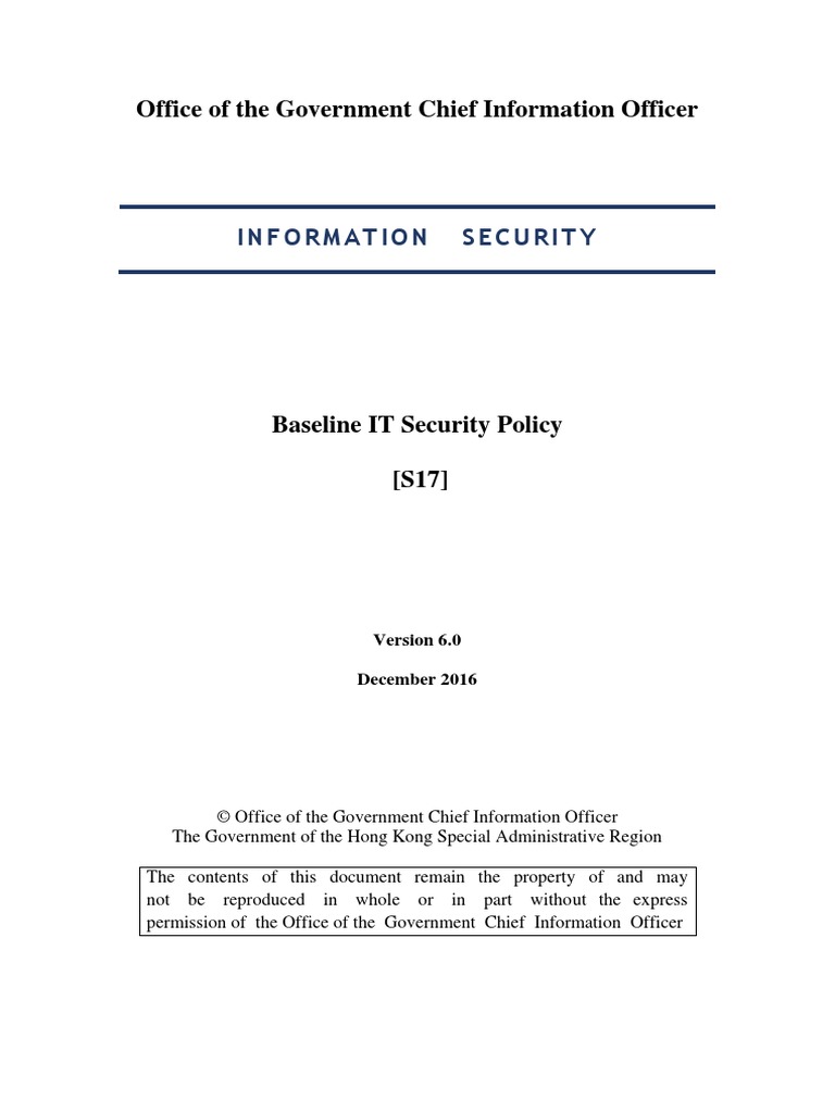 Baseline IT Security Policy | Download Free PDF | Information Security ...