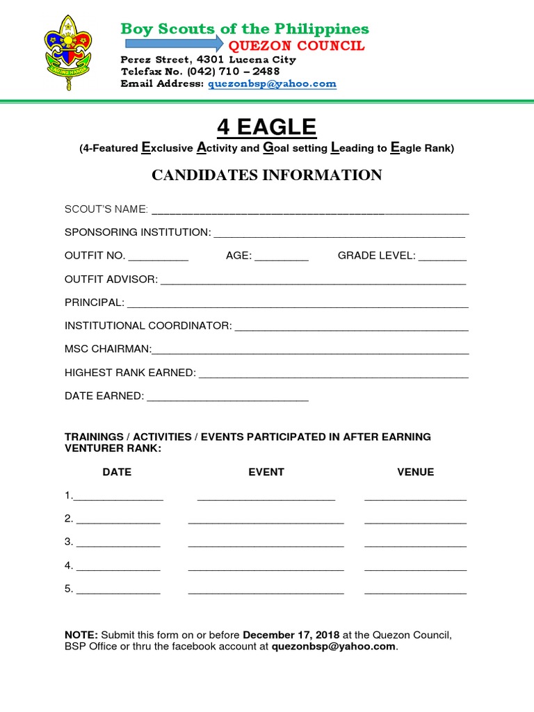 4 EAGLE Individual Form | PDF