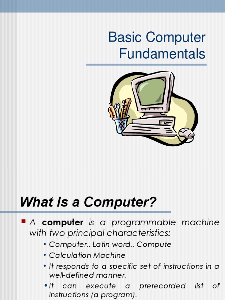 Basic Computer Fundamentals | PDF | Application Software | Computer Program