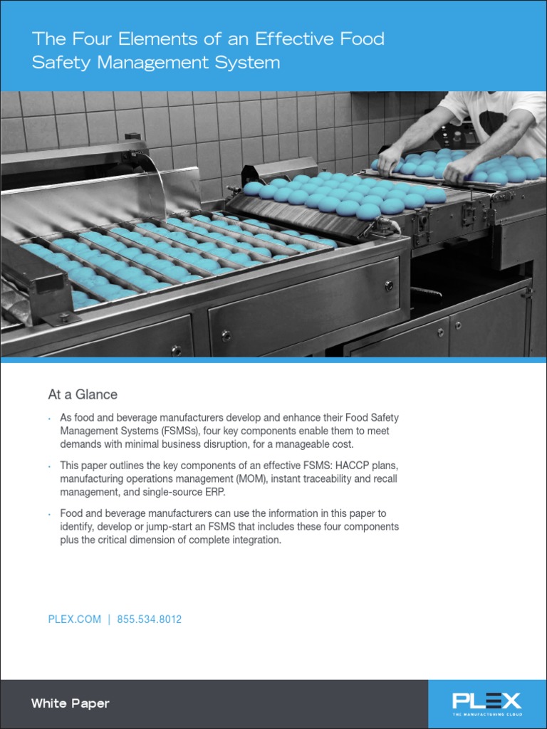 4 Elements Effective Food Safety Management WP | PDF | Hazard Analysis ...