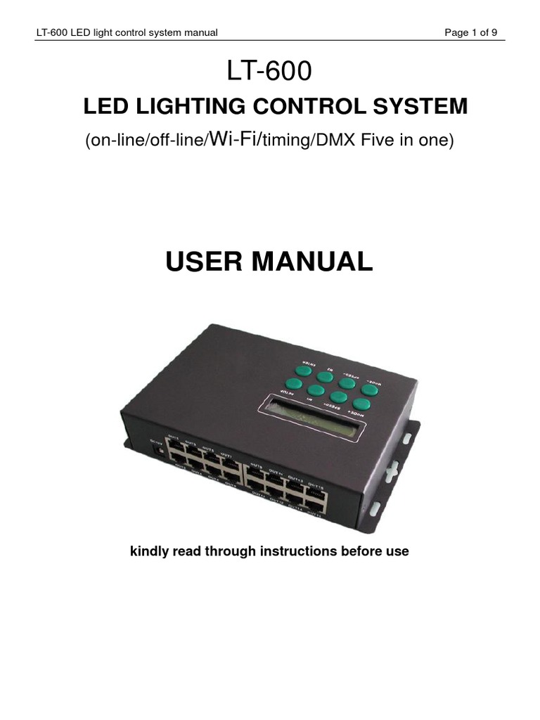 LT-600 LED Controlling System-1 | PDF | Video | Secure Digital