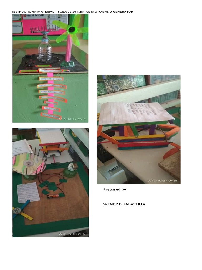Instructiona Material - Science 10:simple Motor and Generator | PDF