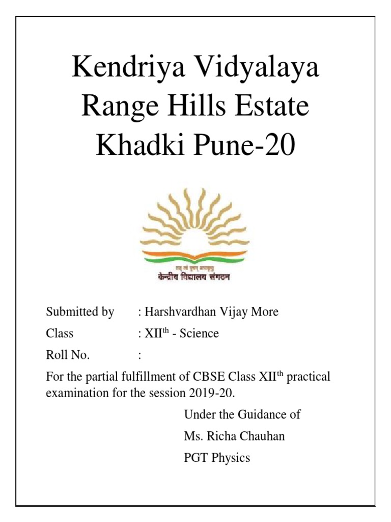 Physics Investigatory Project Class 12 | PDF | Transformer | Inductor