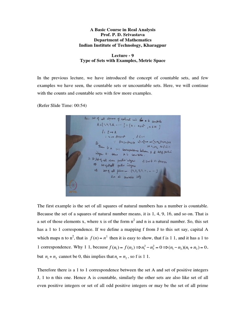 Metric Spaces and Examples of Countable and Uncountable Sets | PDF ...