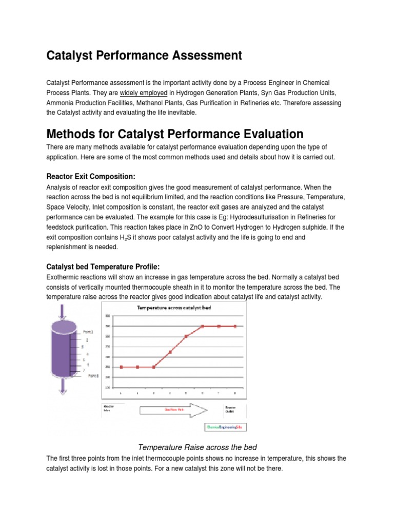 Catalyst Performance Assessment | PDF | Catalysis | Chemical Reactor