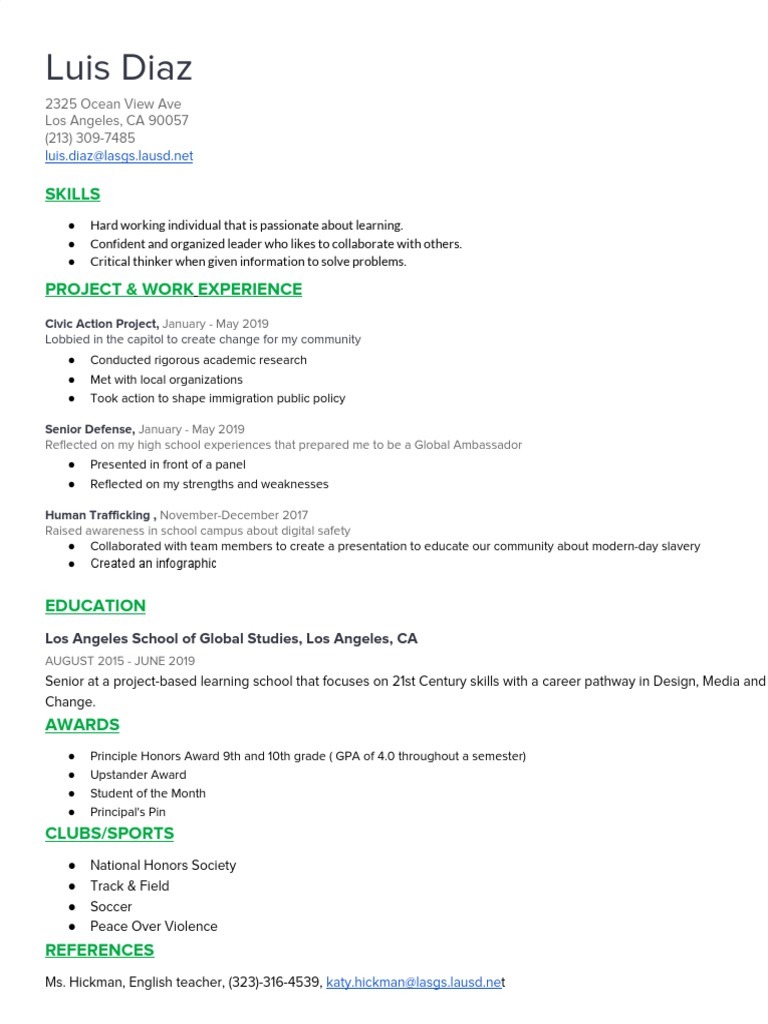 Resume 2018 Diaz Luis - Final 2 | PDF