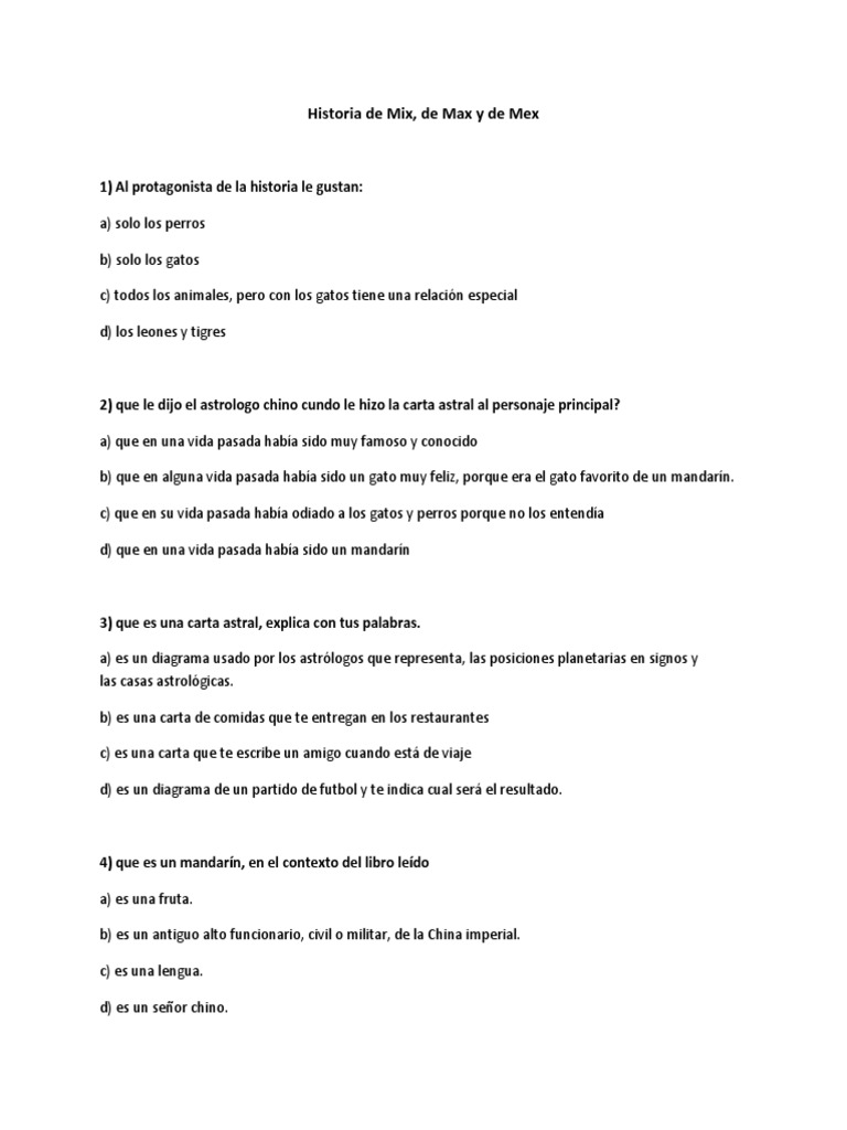 Historia de Mix, de Max y de Mex | Gatos | Horóscopo