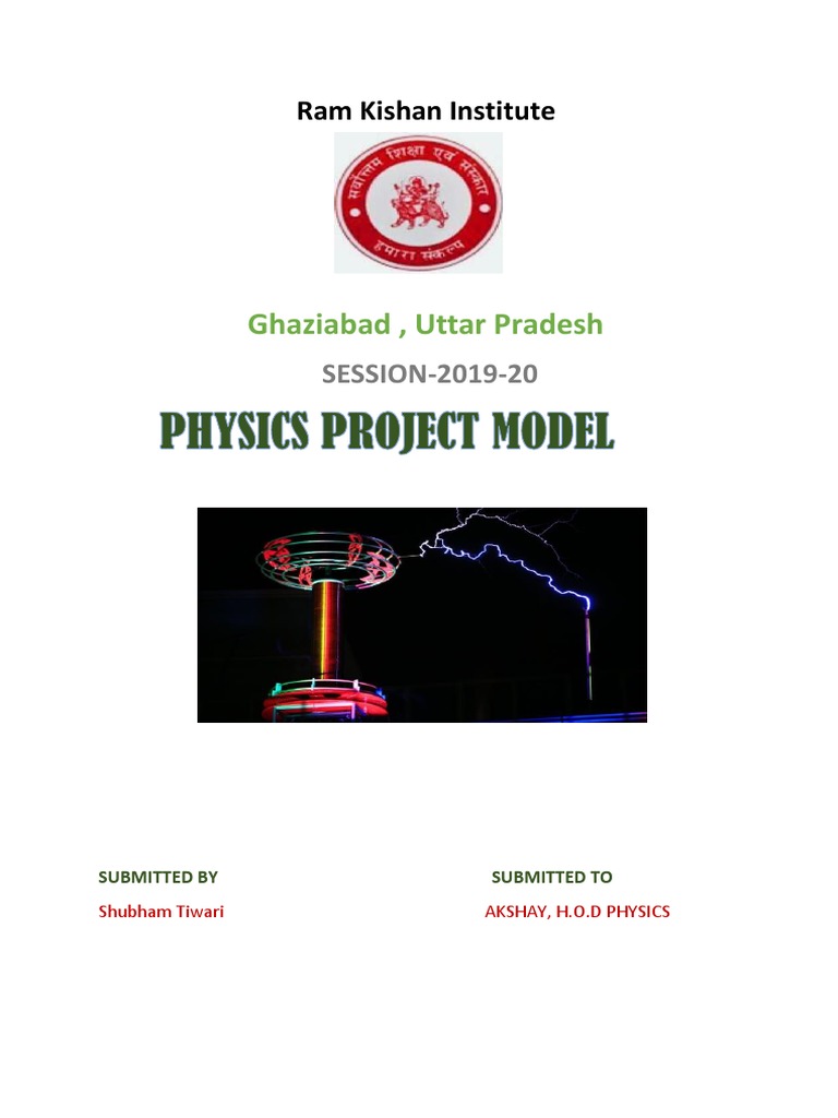 Ram Kishan Institute Physics Project | PDF | Electric Power ...