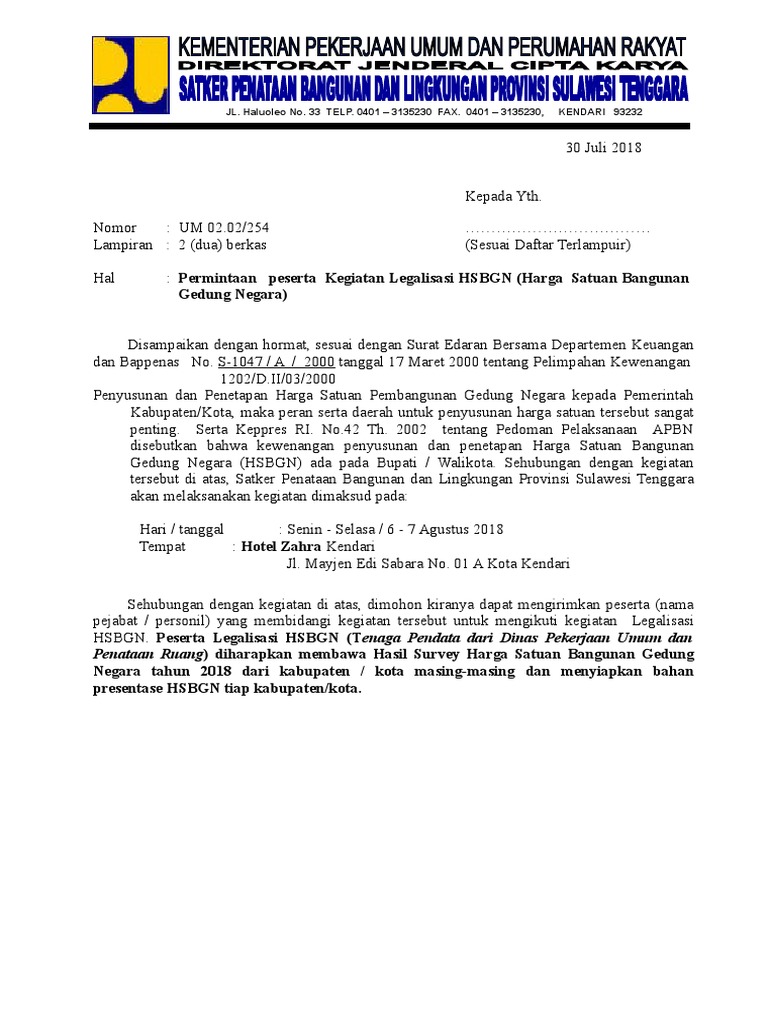 Undangan Legalisasi HSBGN | PDF