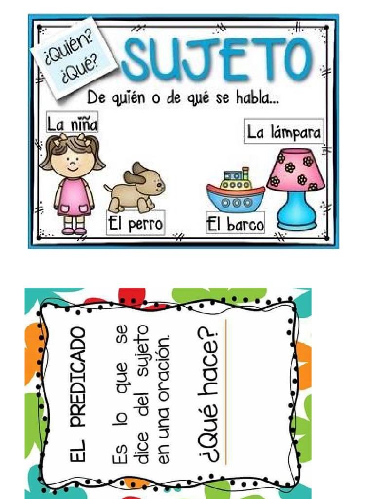 Carteles Sujeto Predicado | PDF