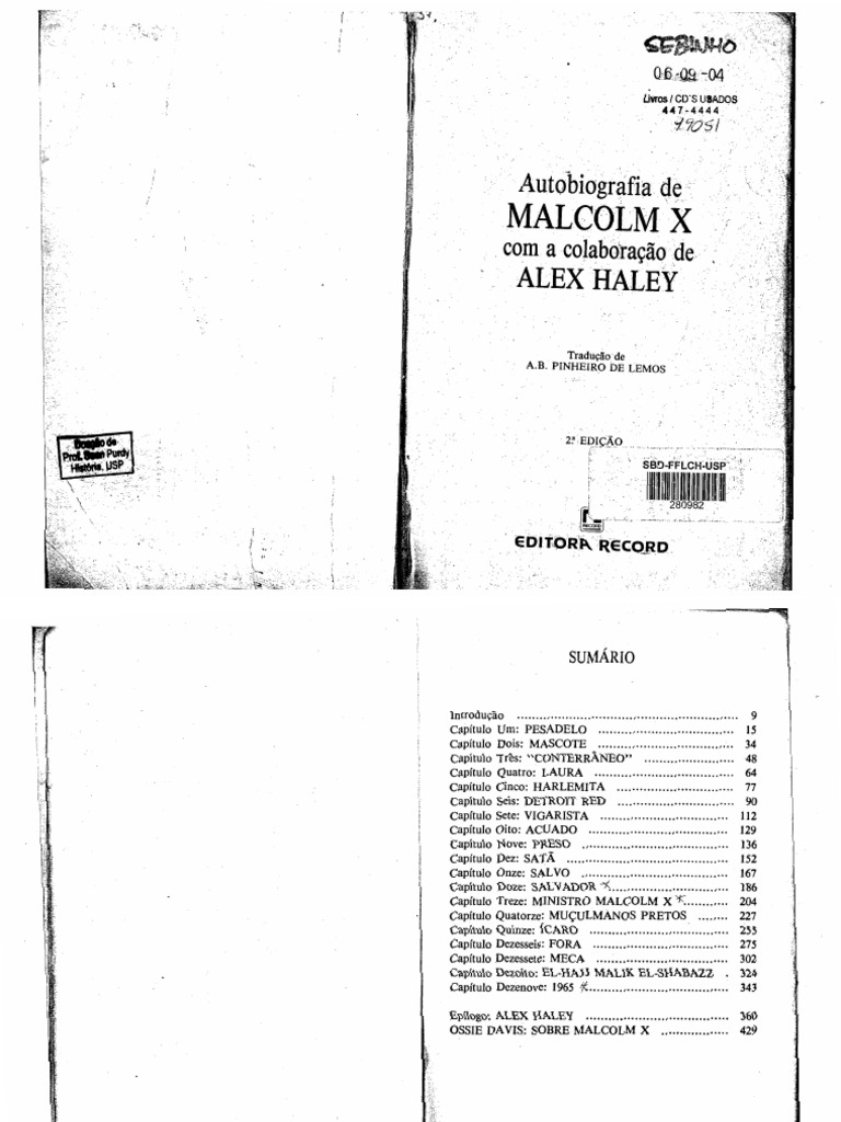 A Autobiografia-De Malcolm X - Alex Haley | PDF A Autobiografia-De Malcolm X - Alex Haley | PDF