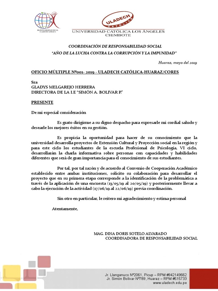 Modelo de Oficio | PDF