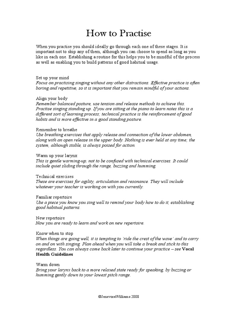 How To Practice | PDF